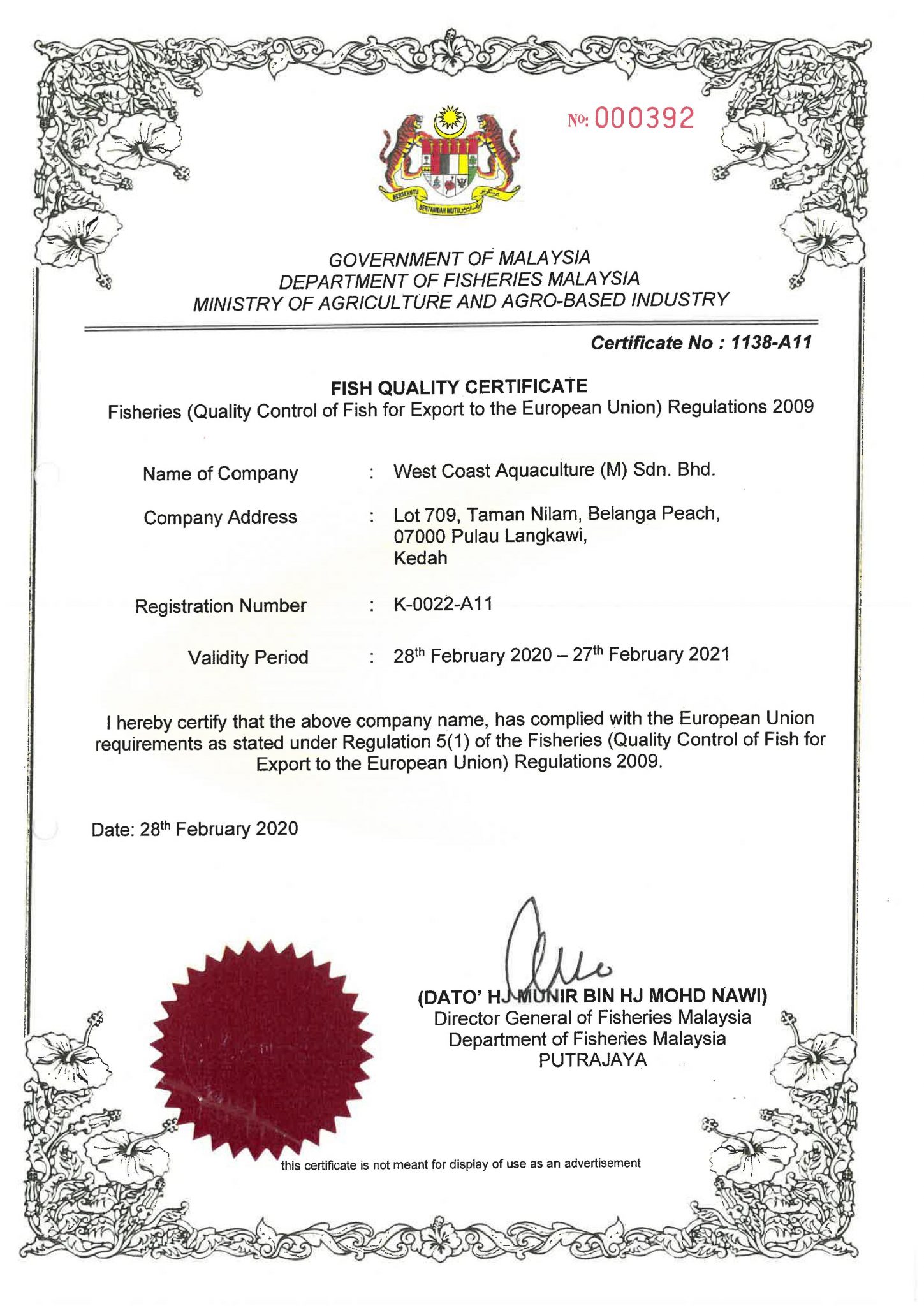 Awards & Certifications – WEST COAST